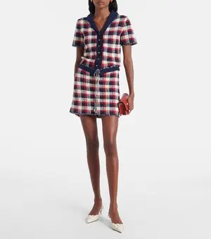 Valentino Garavani Checked Cotton Mini Skirt