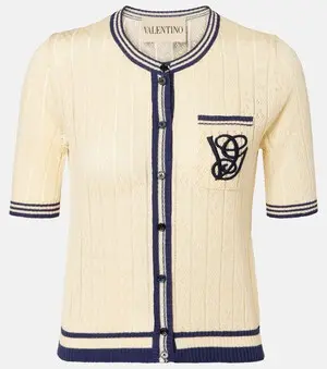 Valentino Garavani Cable-knit Cardigan - Beige