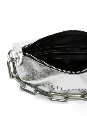 Off-White Block Pouch Leather Shoulder Bag