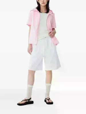 STUDIO TOMBOY Short Sleeve Zip-up Hoodie - Pink