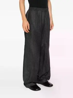Isabel Benenato Pinstripe Elasticated Waist Trousers