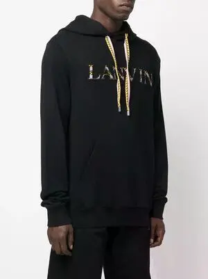 LANVIN Embroidered Logo Hoodie