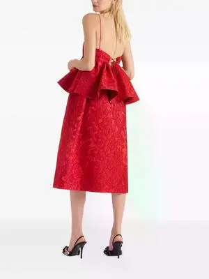 La DoubleJ Satine Floral Jacquard Midi Dress