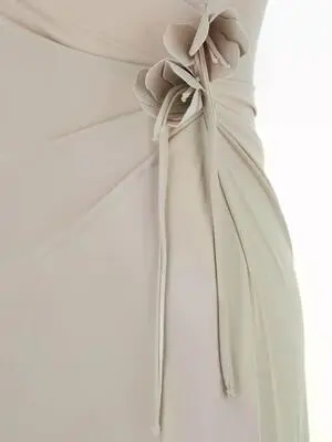 Coperni One-shoulder Gown With Flower Embellishment