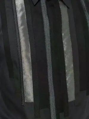SHIRO SAKAI Shigoto X Striped Applique Shirt