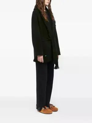 Alanui Fringed Cashmere-blend Cardigan - Black