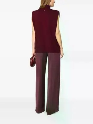 GENNY High-neck Sleeveless Vest - Red