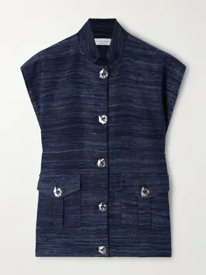 VIOLANTE NESSI Milly Silk-tweed Vest