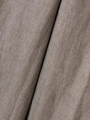 Brunello Cucinelli Metallic Linen-blend Wide-leg Trousers