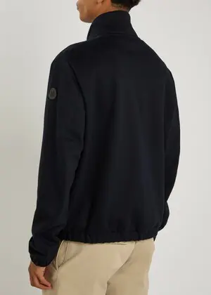 Moncler Cotton-blend Jacket With High Neck And Zip Fastening