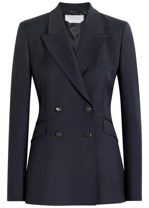 Gabriela Hearst Double-breasted Wool Blazer - Navy