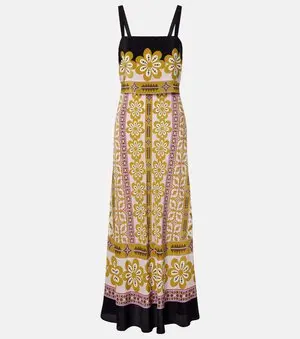 La DoubleJ Printed Silk Crepe De Chine Maxi Dress - Multicoloured
