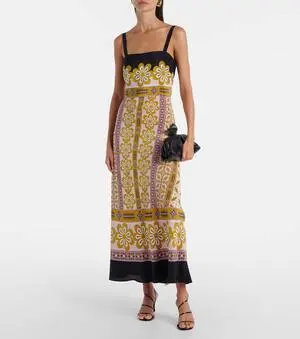 La DoubleJ Printed Silk Maxi Dress
