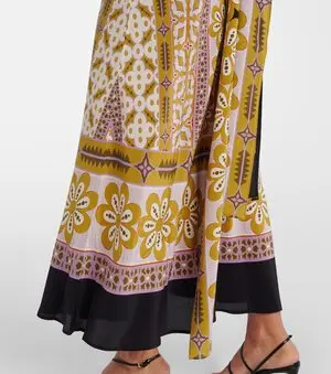 La DoubleJ Printed Silk Maxi Dress