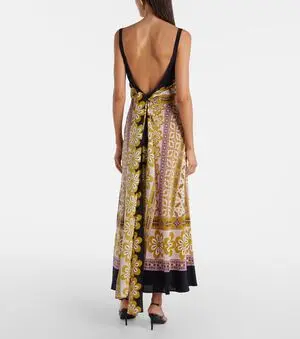 La DoubleJ Printed Silk Maxi Dress