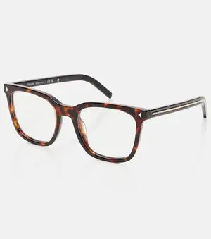 Prada Square Acetate Eyeglasses With Tortoiseshell Frame