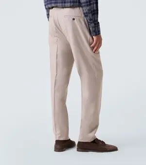 Incotex Slim Fit Virgin Wool Flannel Trousers