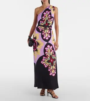 La DoubleJ Printed Silk Twill Maxi Dress