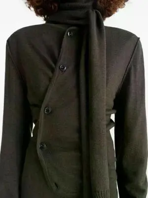 LEMAIRE Tie-neck Button-detail Top