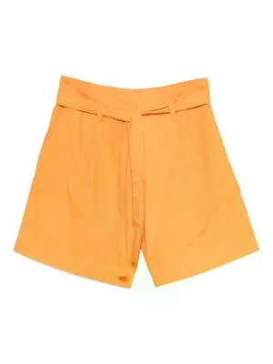 Marc O'polo Belted Cotton Shorts - Orange