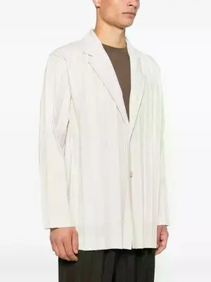 Issey Miyake Striped Blazer - Neutrals