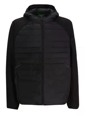 BOSS Padded Hooded Jacket With Zip Fastening - Black