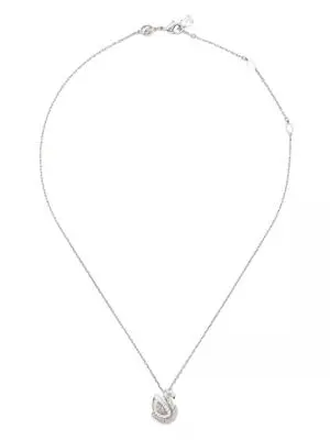 SWAROVSKI Swan Pendant Necklace With Crystal Embellishment - Silver