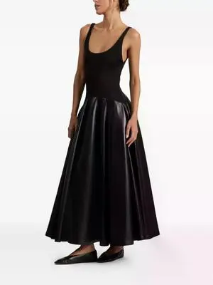 Alice + Olivia Adley Drop-waist Midi Dress - Black