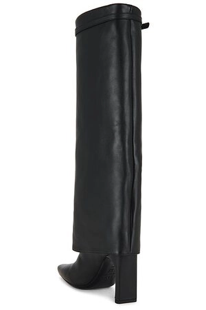 Staud Wally Foldover High Heel Boot - Black
