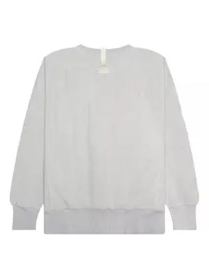 ADVISORY BOARD CRYSTALS Waffle-texture Crew Neck Sweatshirt - Grey