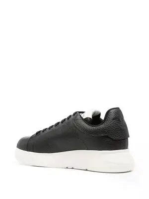Emporio Armani Textured Leather Lace-up Sneakers