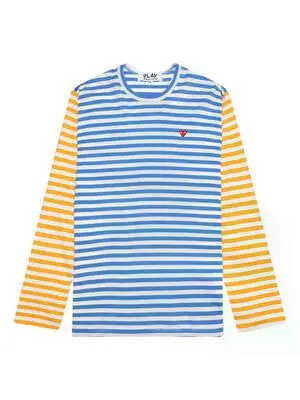 Play Comme Des Garcon Striped T-shirt - Blue