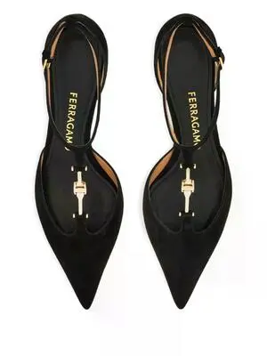 FERRAGAMO 40mm T-strap Buckle Pumps