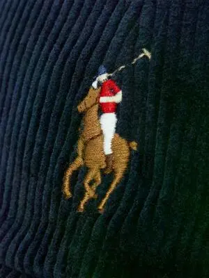 Polo Ralph Lauren Corduroy Baseball Cap With Embroidered Pony Motif - Blue