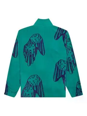 AWAKE NY Dice-print Fleece Quarter-zip Sweatshirt