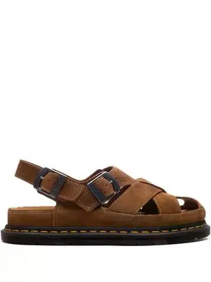 Dr. Martens Suede Buckle Flat Mules