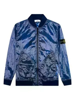 Stone Island Number Detail Bomber Jacket - Blue