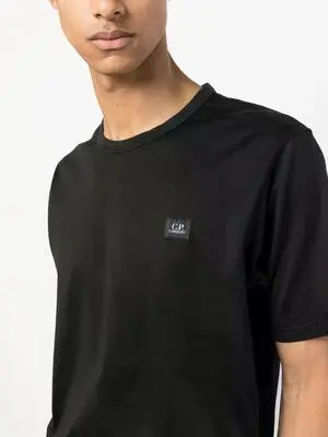 C.P. COMPANY Logo-patch Cotton T-shirt - Black
