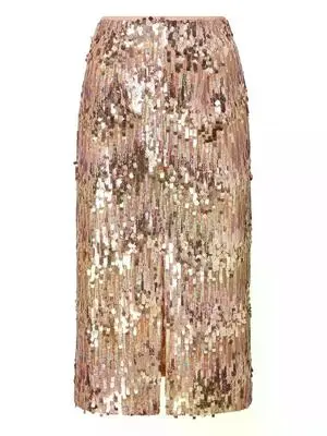 GENNY Embellished Midi Skirt - Gold