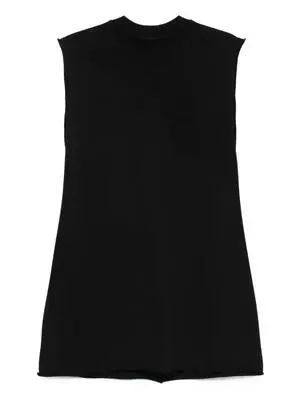 Rick Owens Round Neck Sleeveless Vest - Black