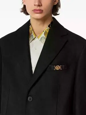 Versace Single-breasted Lapel Collar Coat