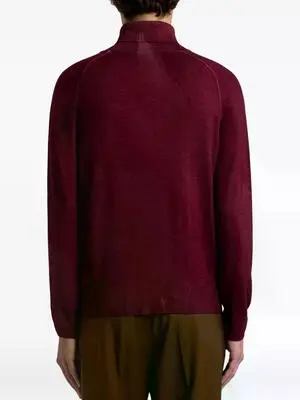 Etro Pegaso Logo Turtleneck Sweater - Red