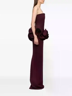 ANA RADU Strapless Ruffled Maxi Dress