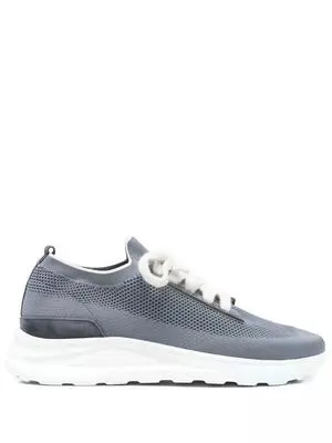 Eleventy Knitted Lace-up Trainers - Blue