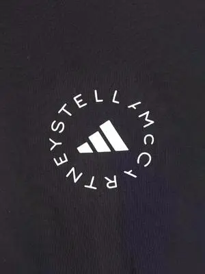 Adidas By Stella McCartney Logo-embellished High-waisted Shorts - Black
