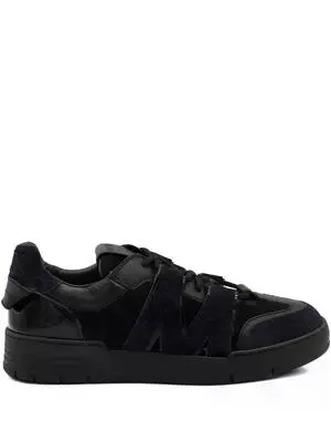 Moschino Lace-up Suede Sneakers - Black