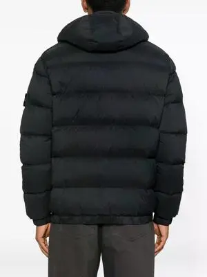 Stone Island Hooded Padded Coat - Black