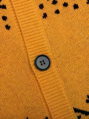 Rhude Paisley V-neck Knit Cardigan - Yellow