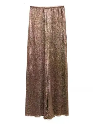 FORTE_FORTE Metallic-threading Trousers - Brown