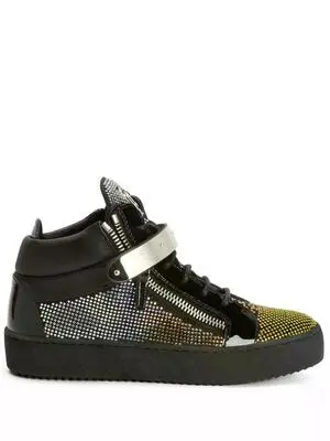 GIUSEPPE ZANOTTI Coby High-top Sneakers With Crystal Embellishments - Black